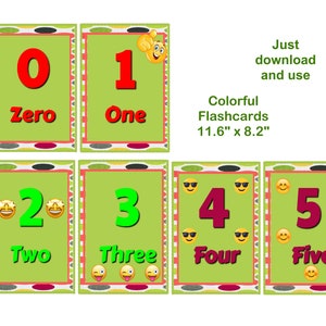 Flashcards Numerical, Printable, 0 - 9 Flash Cards Printable, Number ...