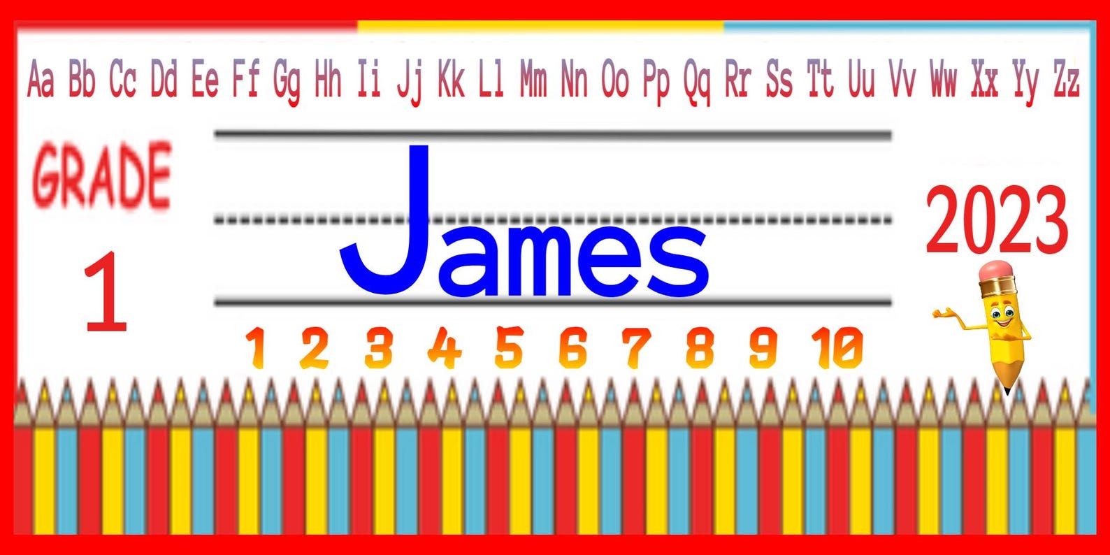 School Desk Name Plate Mini, Editable, Printable, Boy/girl Badge ...