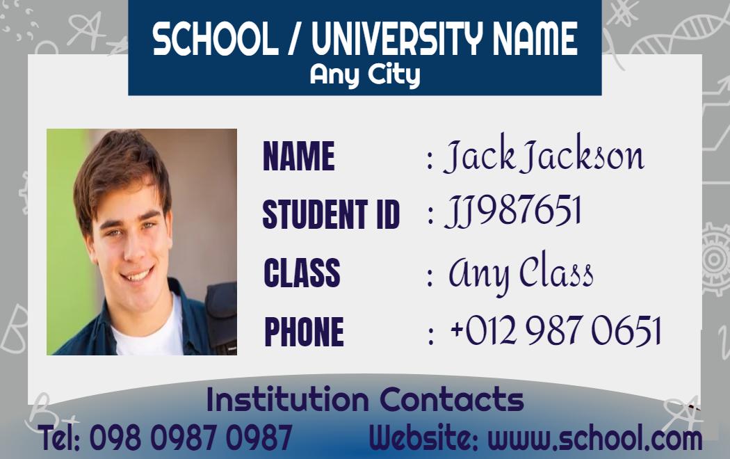 ID Badge, Name Tag, Editable, Printable, ID Card Boy/girl Badge ...