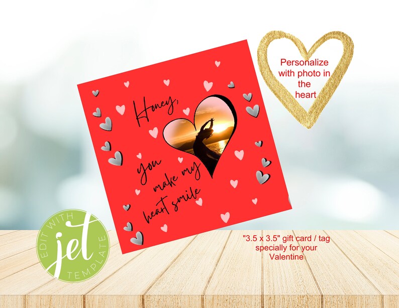 Gift Tag / Card, Editable, Printable, Valentine, Add Name, Valentine's ...
