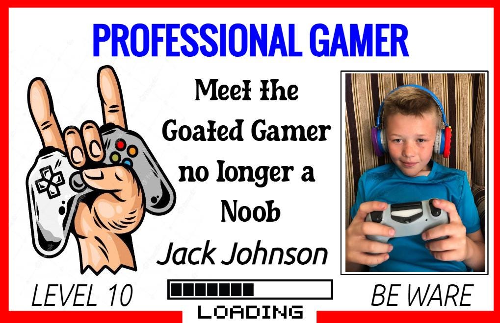 Editable Gamer ID Badge: Professional Gaming Party (instant Download ...