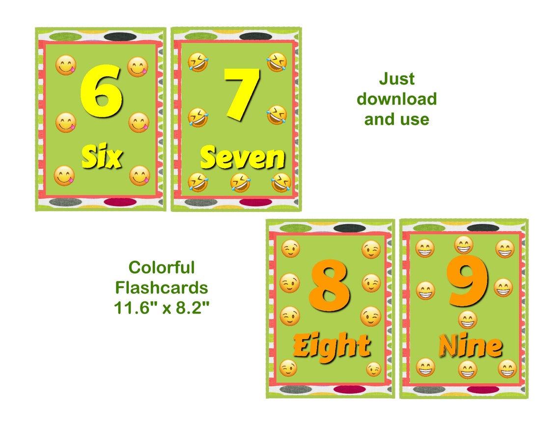 Flashcards Numerical, Printable, 0 - 9 Flash Cards Printable, Number ...