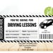 Editable Driving Lessons Voucher, Driving School Gift, Learn to Drive ...