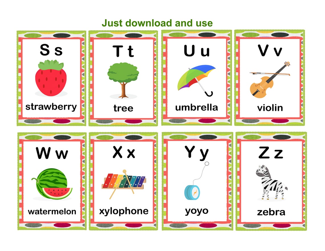 Flashcards Alphabetical, Printable, ABC Flash Cards Printable, ABC ...