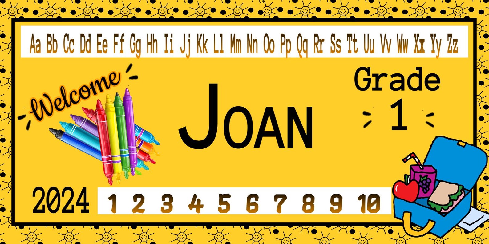 School Desk Name Plate Mini, Editable, Printable, Boy/girl Badge ...