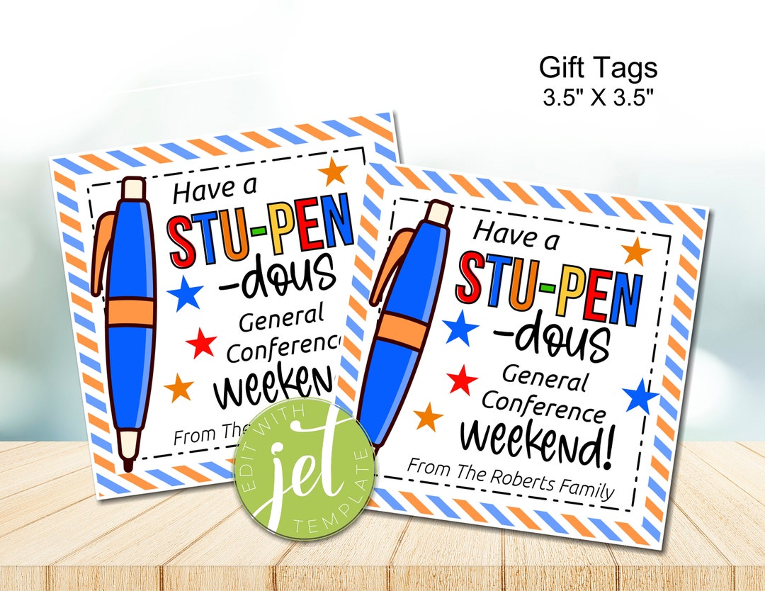 Editable General Conference Treat Tag, Primary General Conference Tag ...