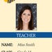 ID Badge, Editable, Printable, Name Tag, School Teacher Name Badge ...