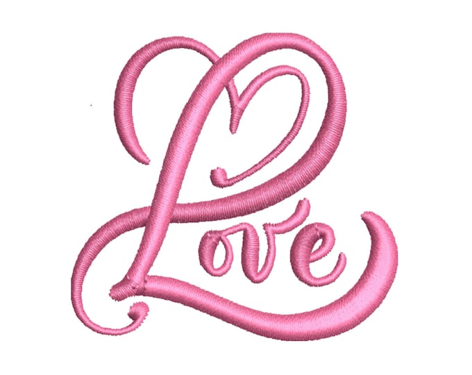 Love Embroidery File, Machine Embroidery Design, Inscription Embroidery ...