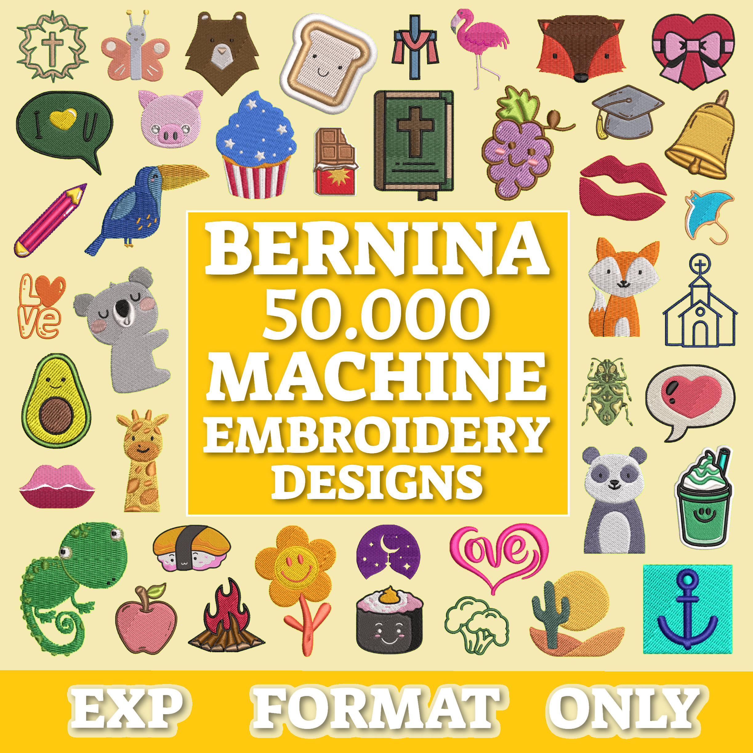 50.000 Bernina Machine Embroidery Bundle, EXP Files Pack, Embroidery ...