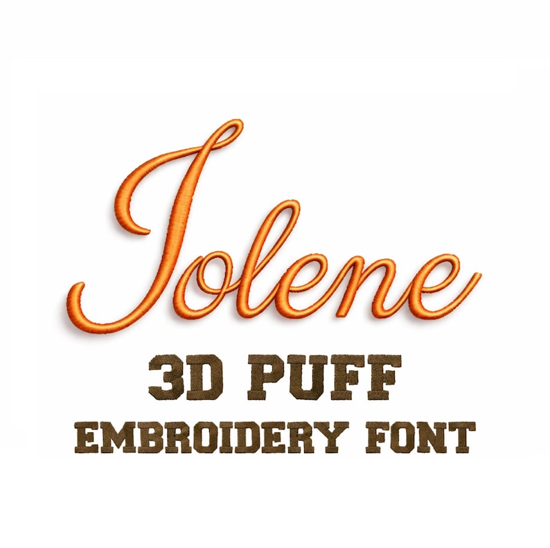 3D Puff Font for Machine Embroidery, 5 Sizes 7 Formats + BX Font, Foam ...