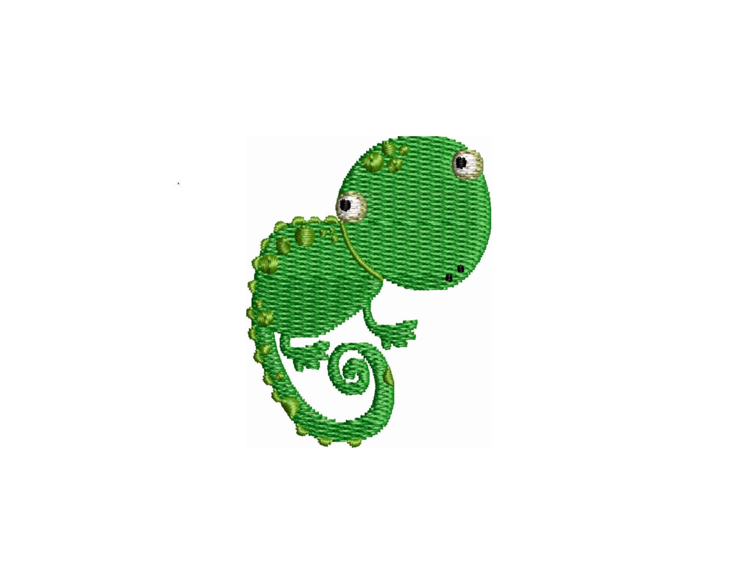 Chameleon Embroidery File Machine Embroidery Design - Etsy