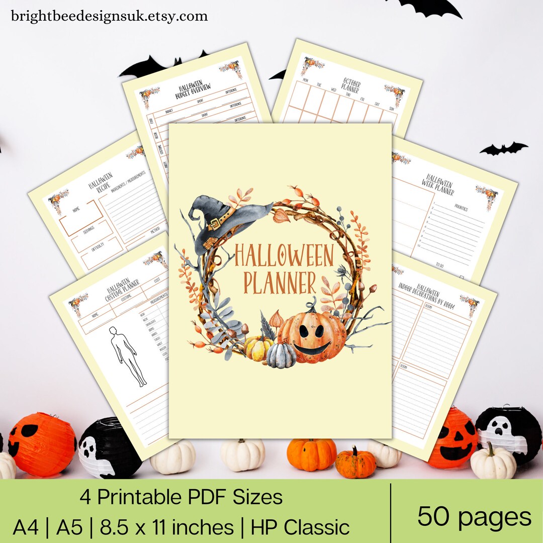 Printable Halloween Planner, Halloween Party Planner Binder, Party ...