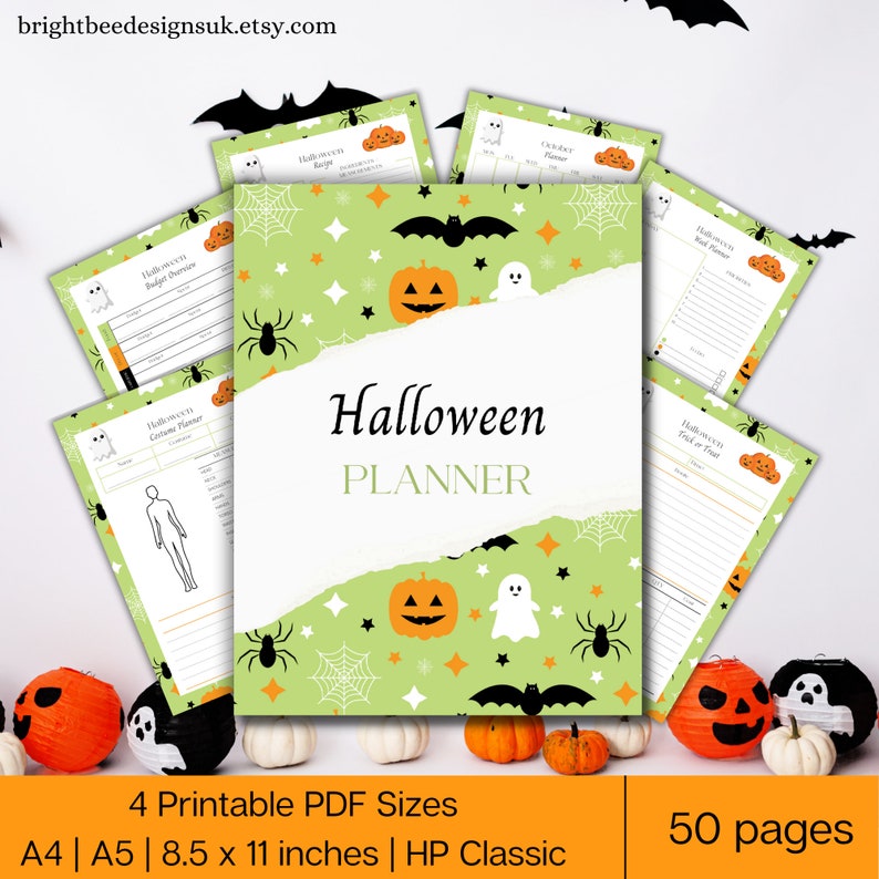 Printable Halloween Planner, Spooky Family Party Organiser, Fall ...