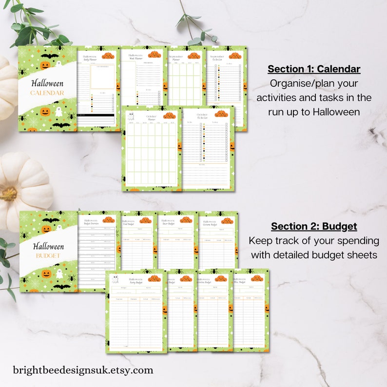 Printable Halloween Planner, Spooky Family Party Organiser, Fall ...