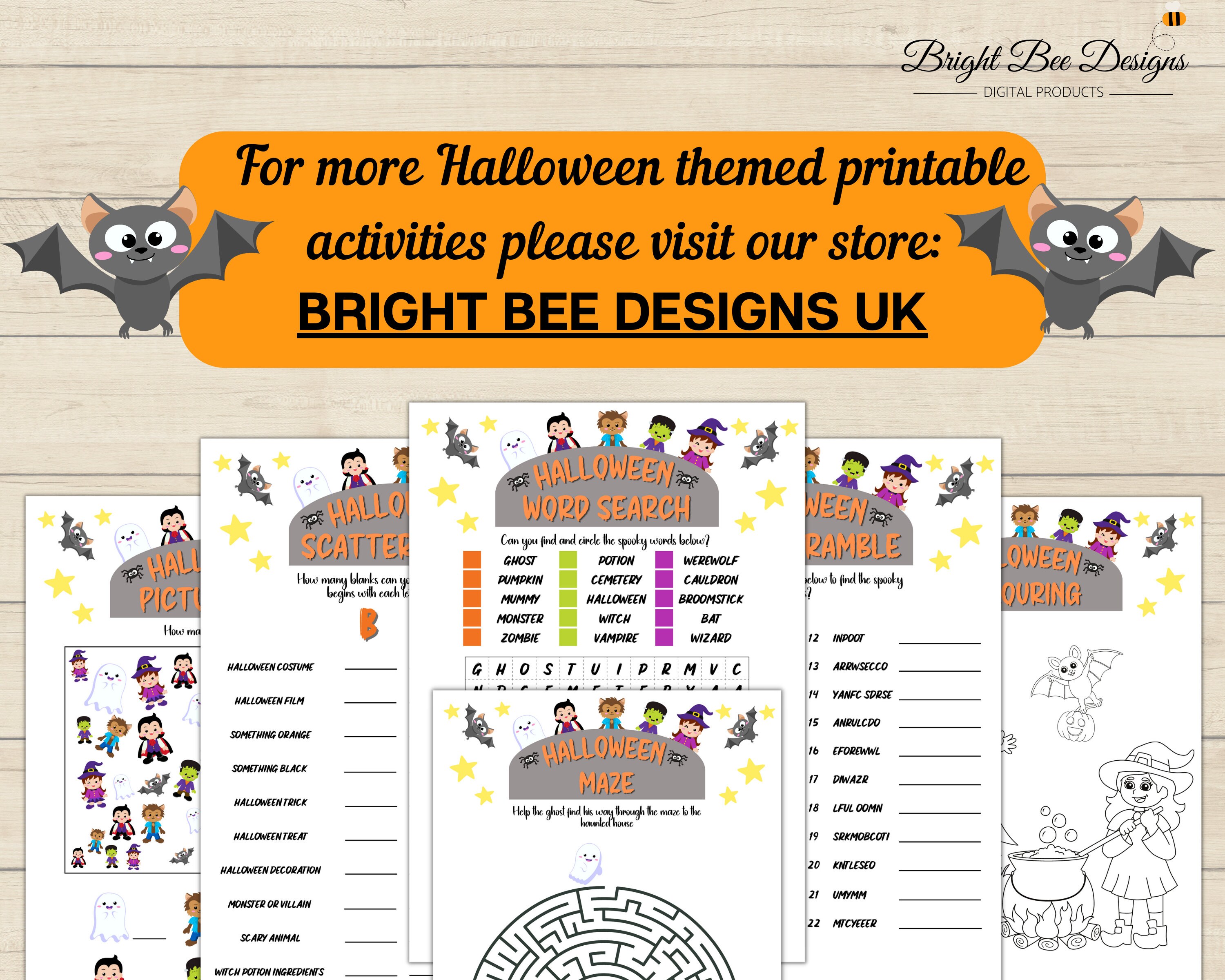 Halloween Word Scramble Printable Halloween Activity - Etsy