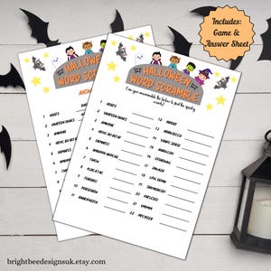 Halloween Word Scramble, Printable Activity for Kids Teens and Adults ...