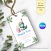 Printable Crocodile Thank You Tag, Kids Birthday Party Favor Gift Tag ...