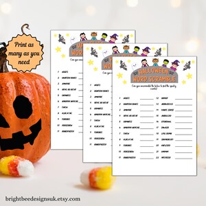 Halloween Word Scramble, Printable Activity for Kids Teens and Adults ...