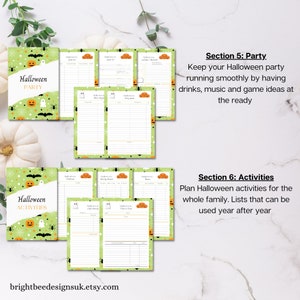 Printable Halloween Planner, Spooky Family Party Organiser, Fall ...