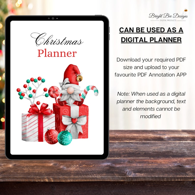 Printable Christmas Planner Gnome Christmas Organizer - Etsy