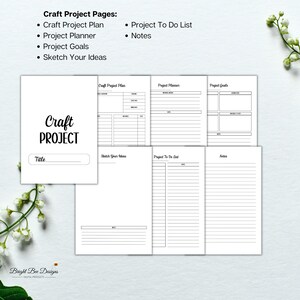 Minimalist Craft Planner, Craft Project Organiser, Craft Project ...