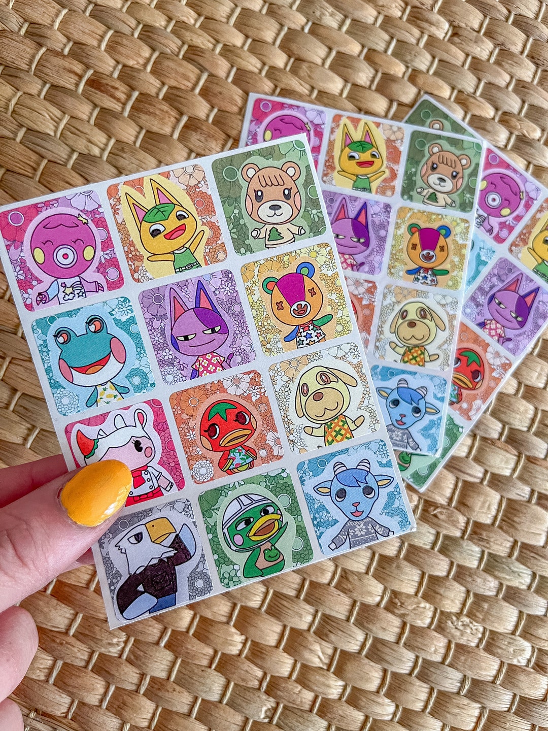 Retro Flower ACNH Villagers Style Stickers Sticker Sheets - Etsy UK