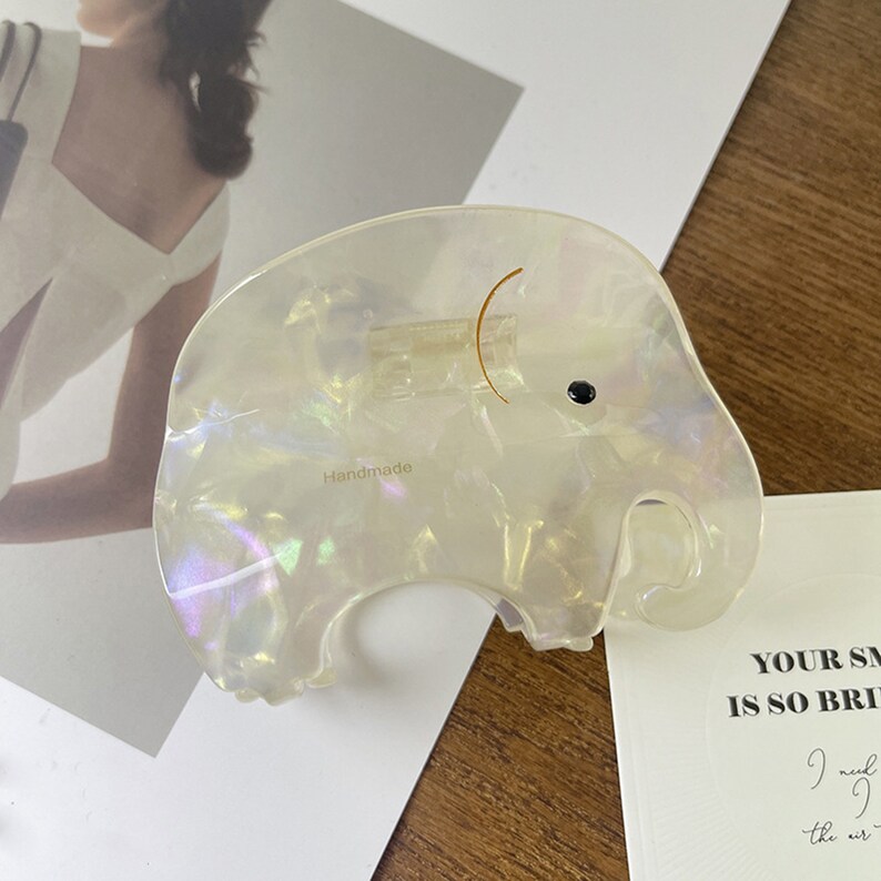 Elephant Hair Claw Clips,cute Elephant Acetate Hair Claw,elephant Hair ...