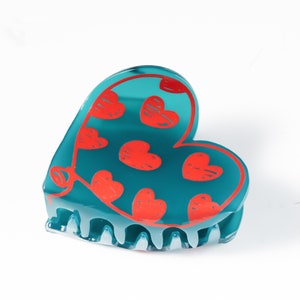 Heart Hair Clip,valentine Hair Clip,valentines Day Gift,gift for Her - Etsy