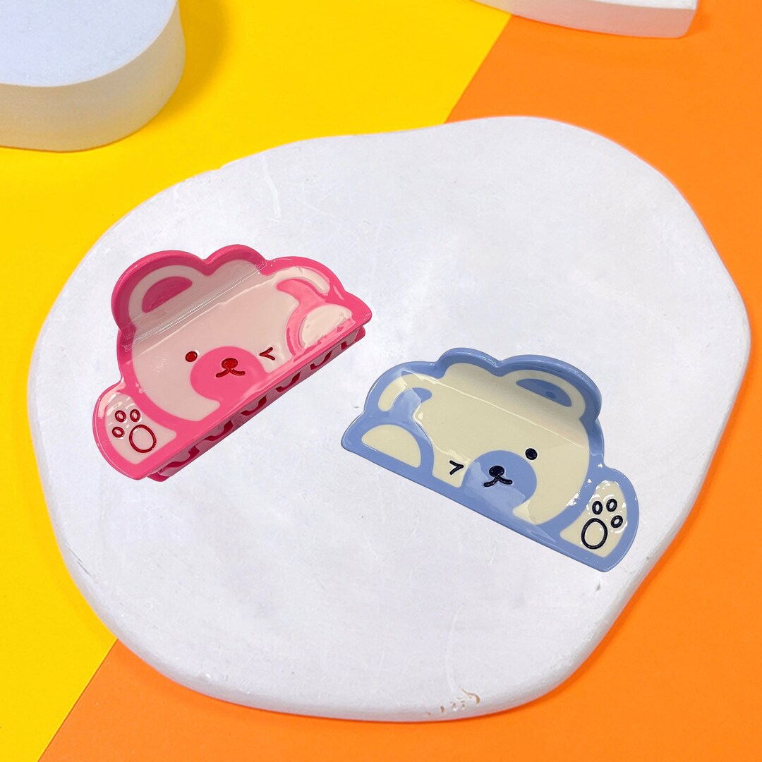 Cute Cartoon Bear Hair Claw Clip,animal Hair Clip,acetate Hair Claw ...