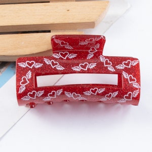 Valentines Day Hair Clip,heart Hair Claw Clips,valentine's Day Hair ...