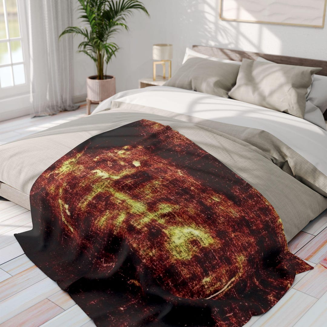 Shroud of Turin Arctic Fleece Blanket Cozy Spirit of Christ, Unique ...