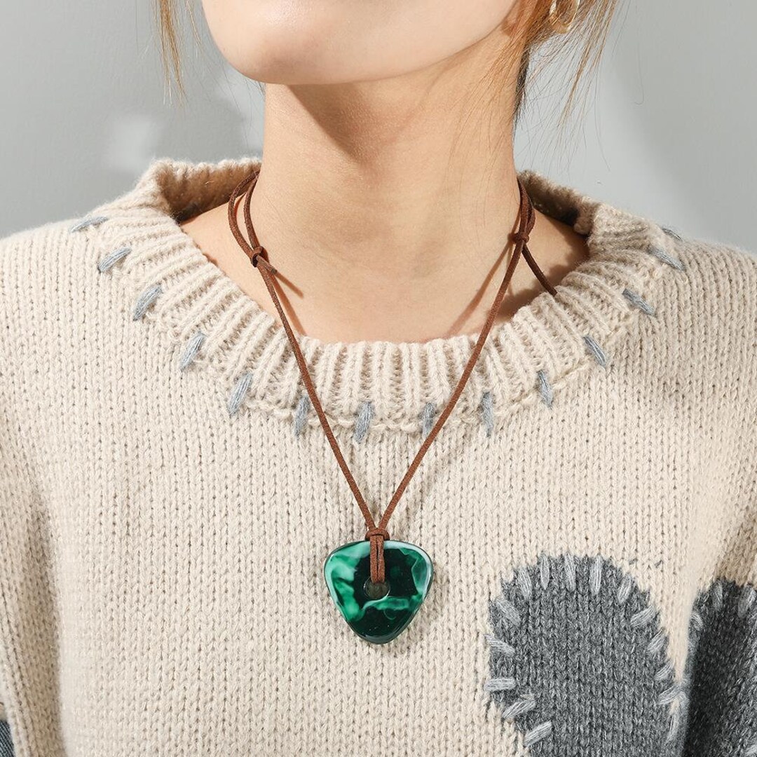 Coraline Necklace Coraline Green Seeing Stone Pendant - Etsy