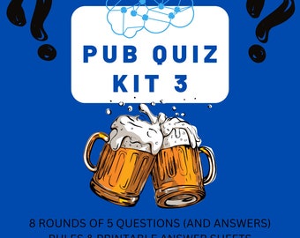 Downloadable Quiz Kit With Printable Answer Sheets - Etsy
