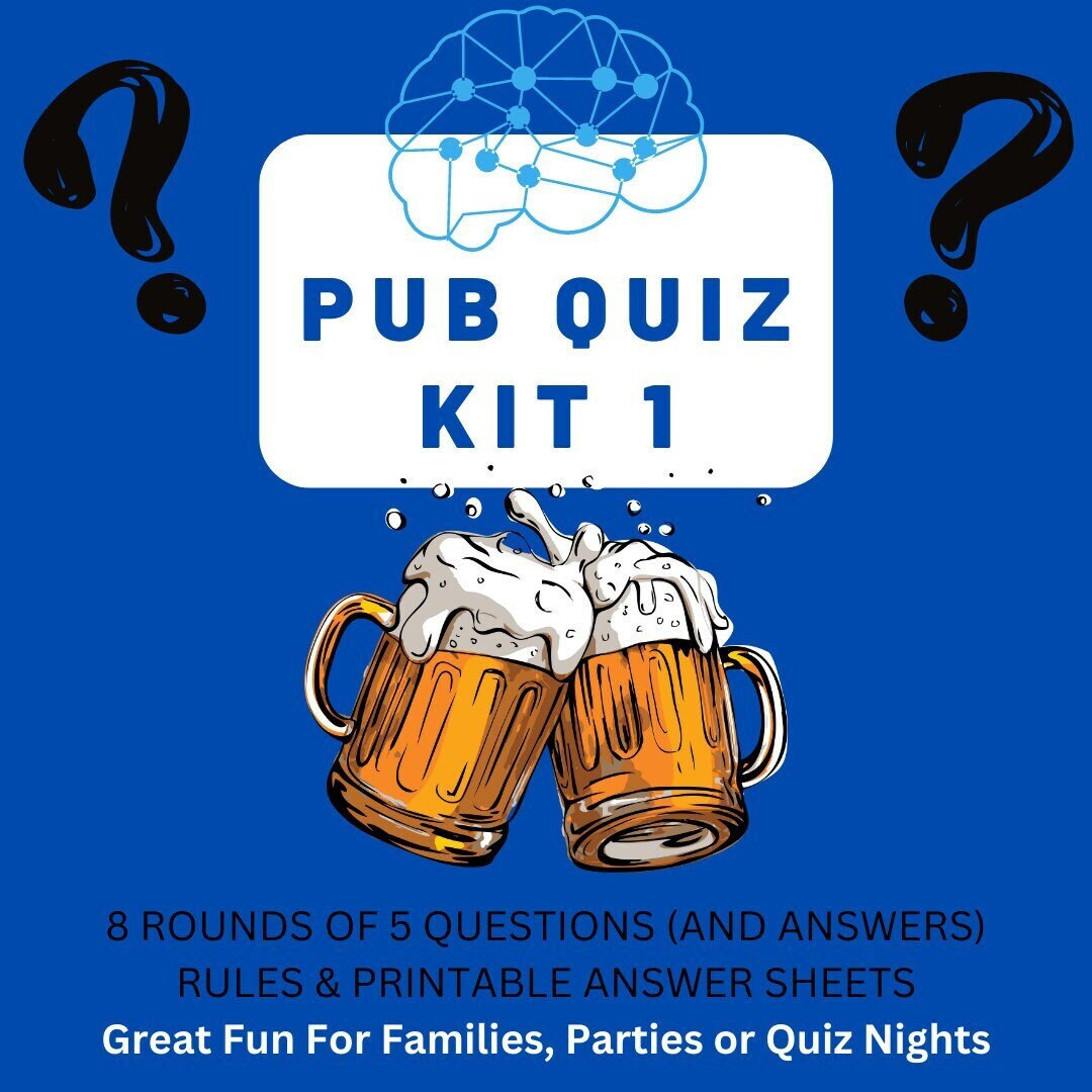 Downloadable Pub Quiz Kit With Printable Answer Sheets - Etsy