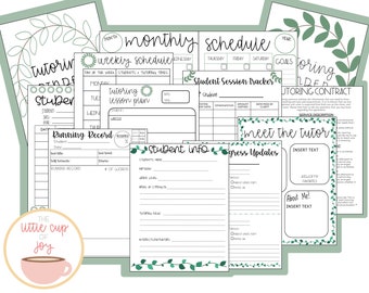 Tutoring Binder (script) EDITABLE: for Planning and Organizing Tutoring ...