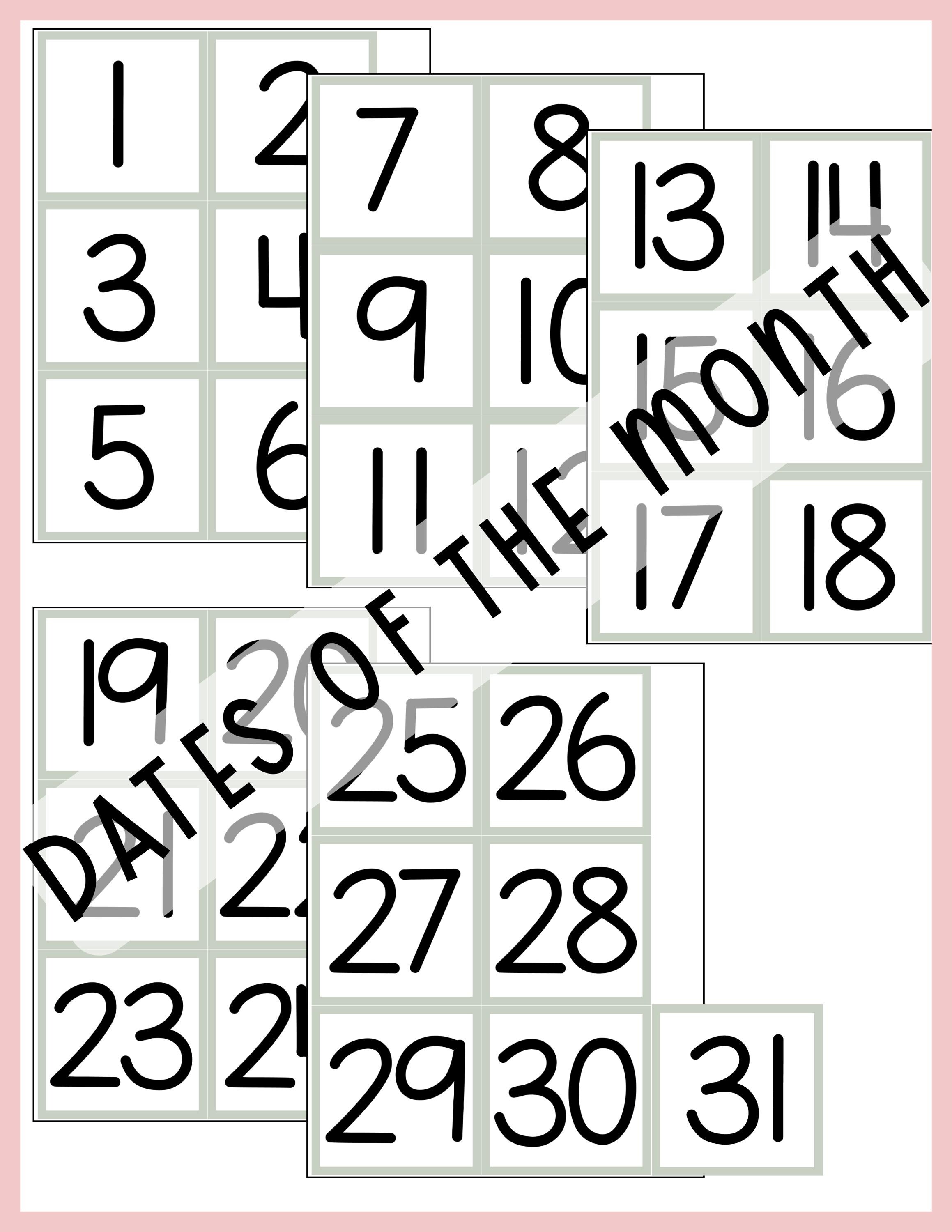 Printable Large Wall Display Calendar (for Bulletin Board/white Board ...