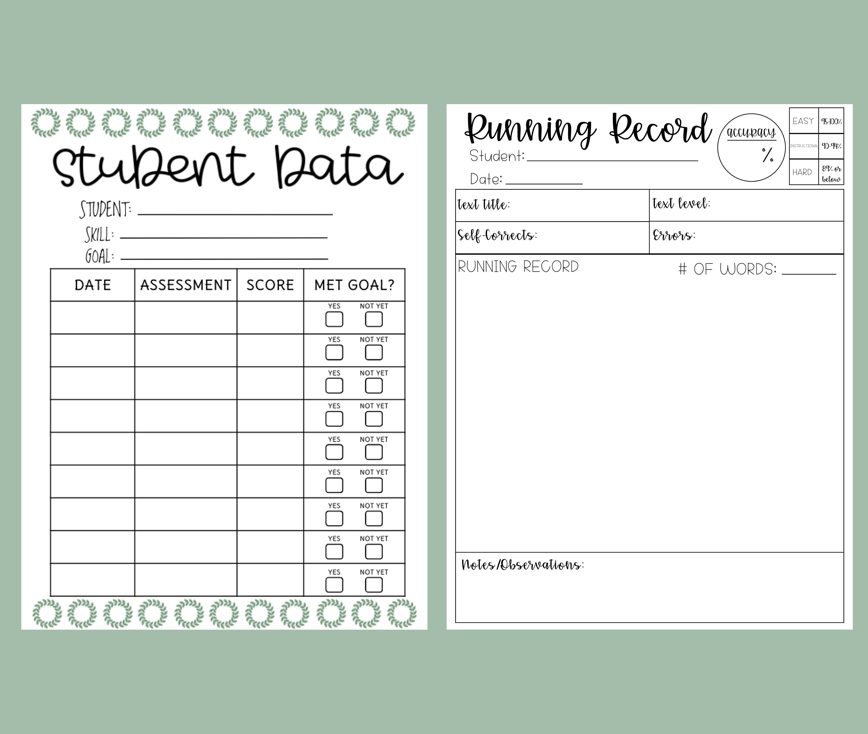 Tutoring Binder (greenery) EDITABLE: for Planning and Organizing ...