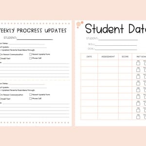 Tutoring Binder (bubbly) EDITABLE: for Planning and Organizing Tutoring ...