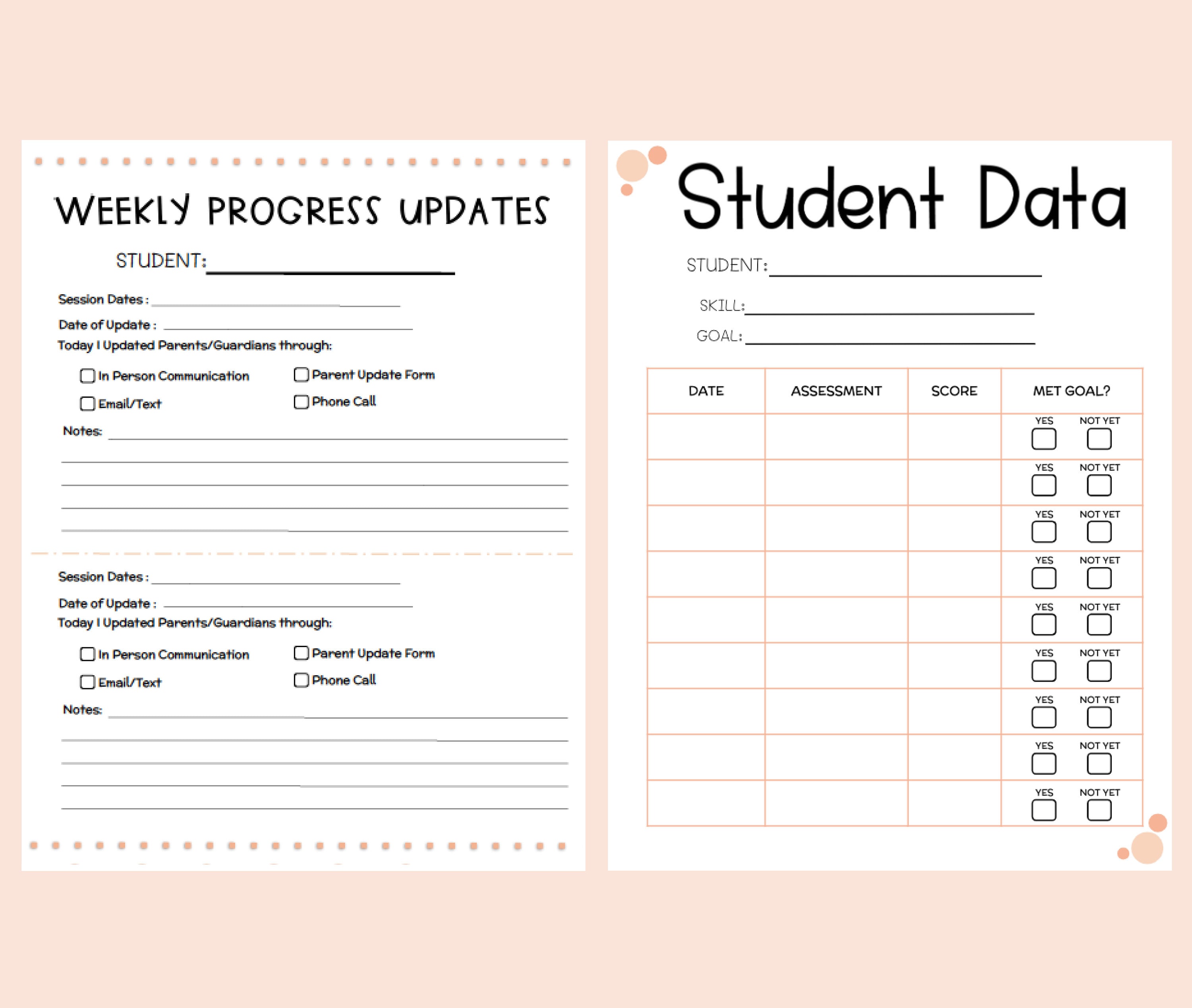 Tutoring Binder (bubbly) EDITABLE: for Planning and Organizing Tutoring ...