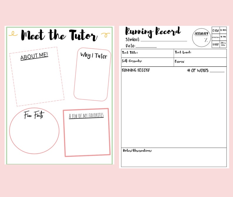 Tutoring Binder (script) EDITABLE: for Planning and Organizing Tutoring ...