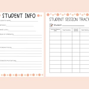 Tutoring Binder (bubbly) EDITABLE: for Planning and Organizing Tutoring ...