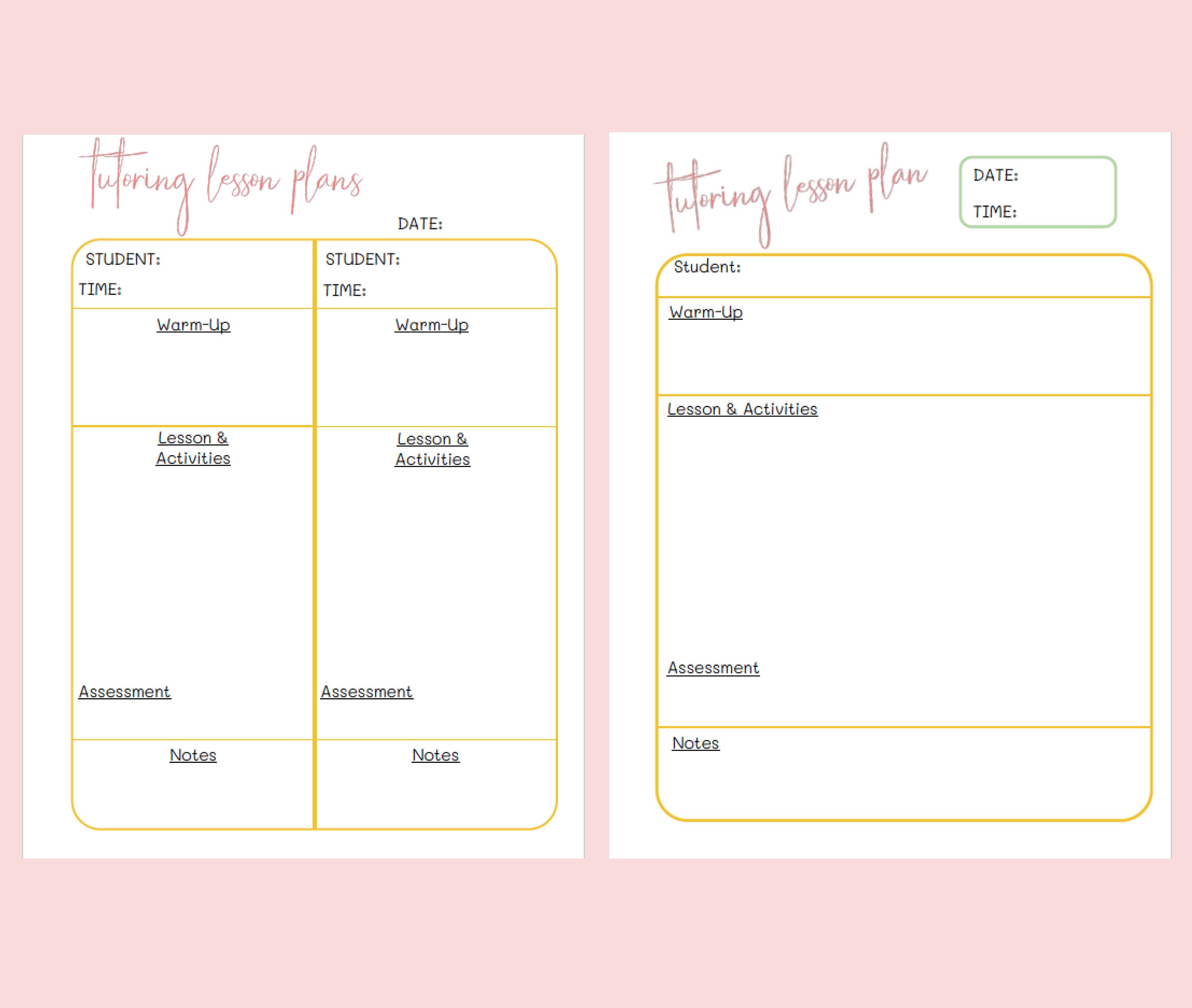 Tutoring Binder (script) EDITABLE: for Planning and Organizing Tutoring ...