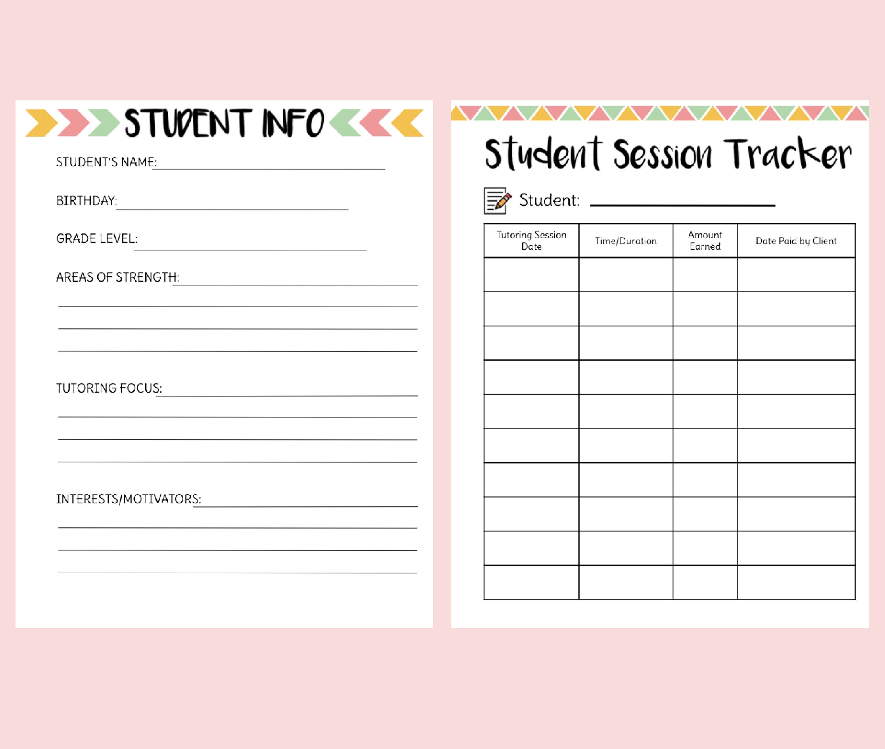 Tutoring Binder (script) EDITABLE: for Planning and Organizing Tutoring ...