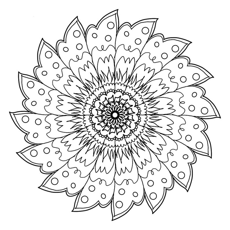 3 Mandala Coloring Pages Printable Png Stress Relieve - Etsy