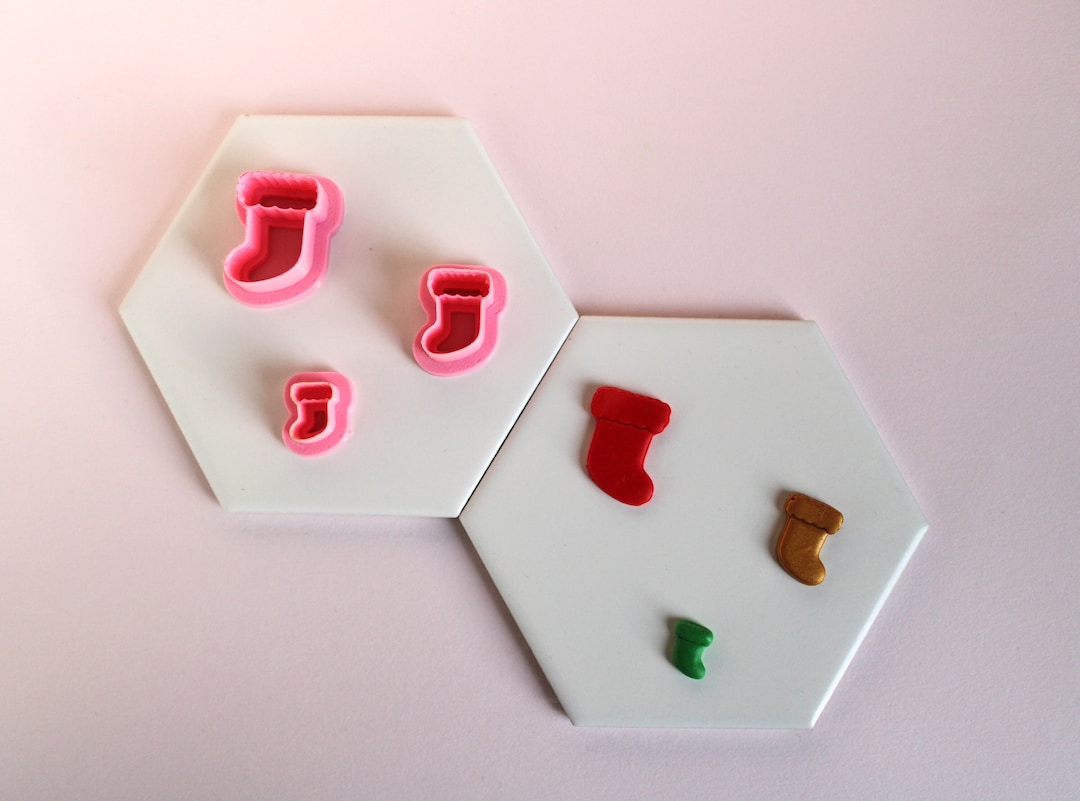 Christmas Stocking Polymer Clay Cutter Set | 3D Printed PLA Cutters for ...