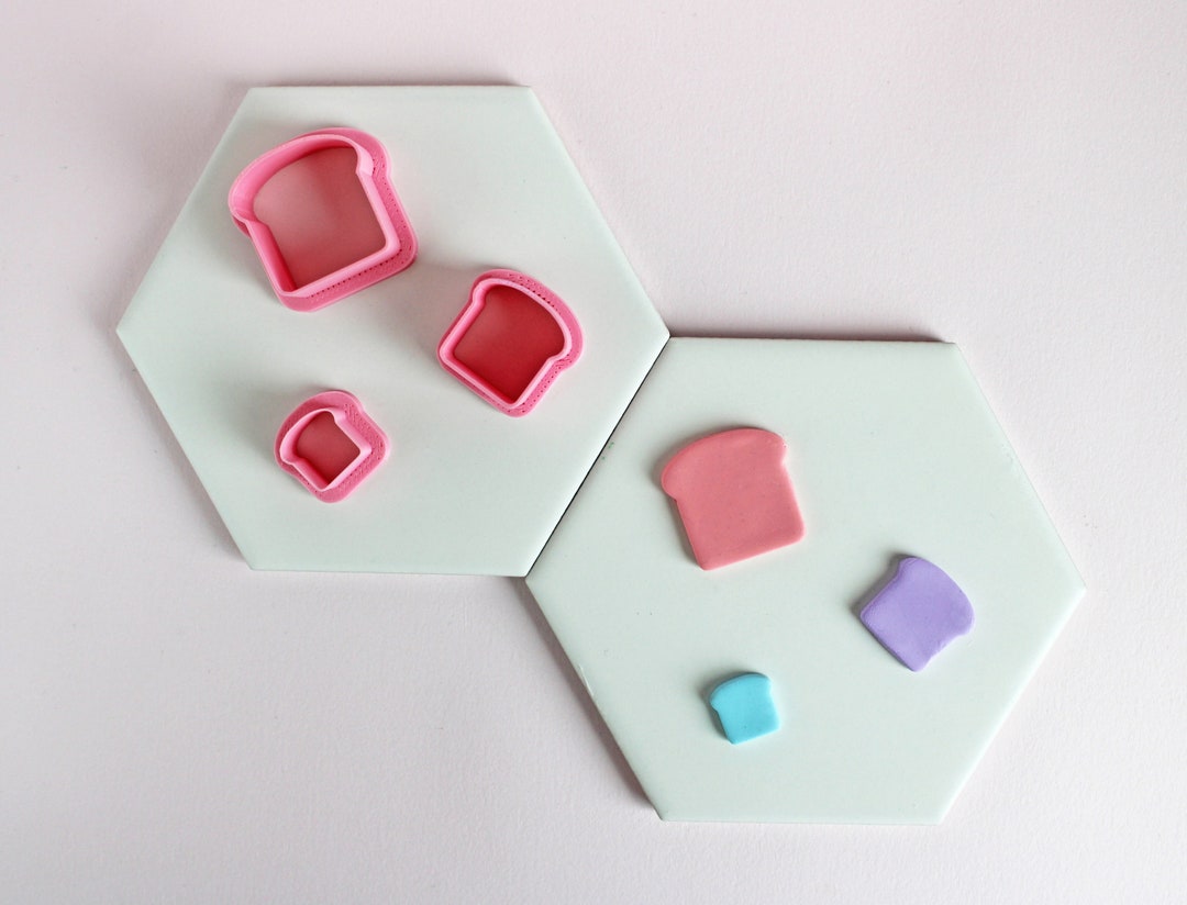 Bread Slice Clay Cutters: 3D Printed Food Shape Set (1-0.5 Inch) - Etsy