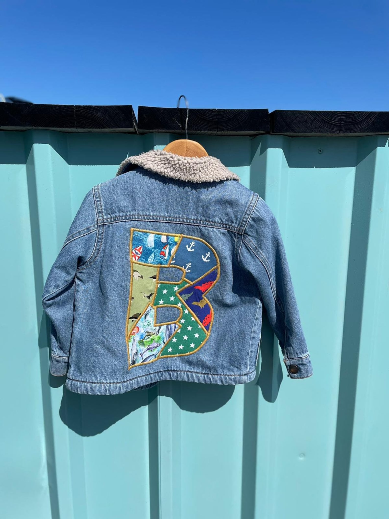 Personalised Letter Pre Loved Denim Jacket Bespoke Embroidered Jacket ...