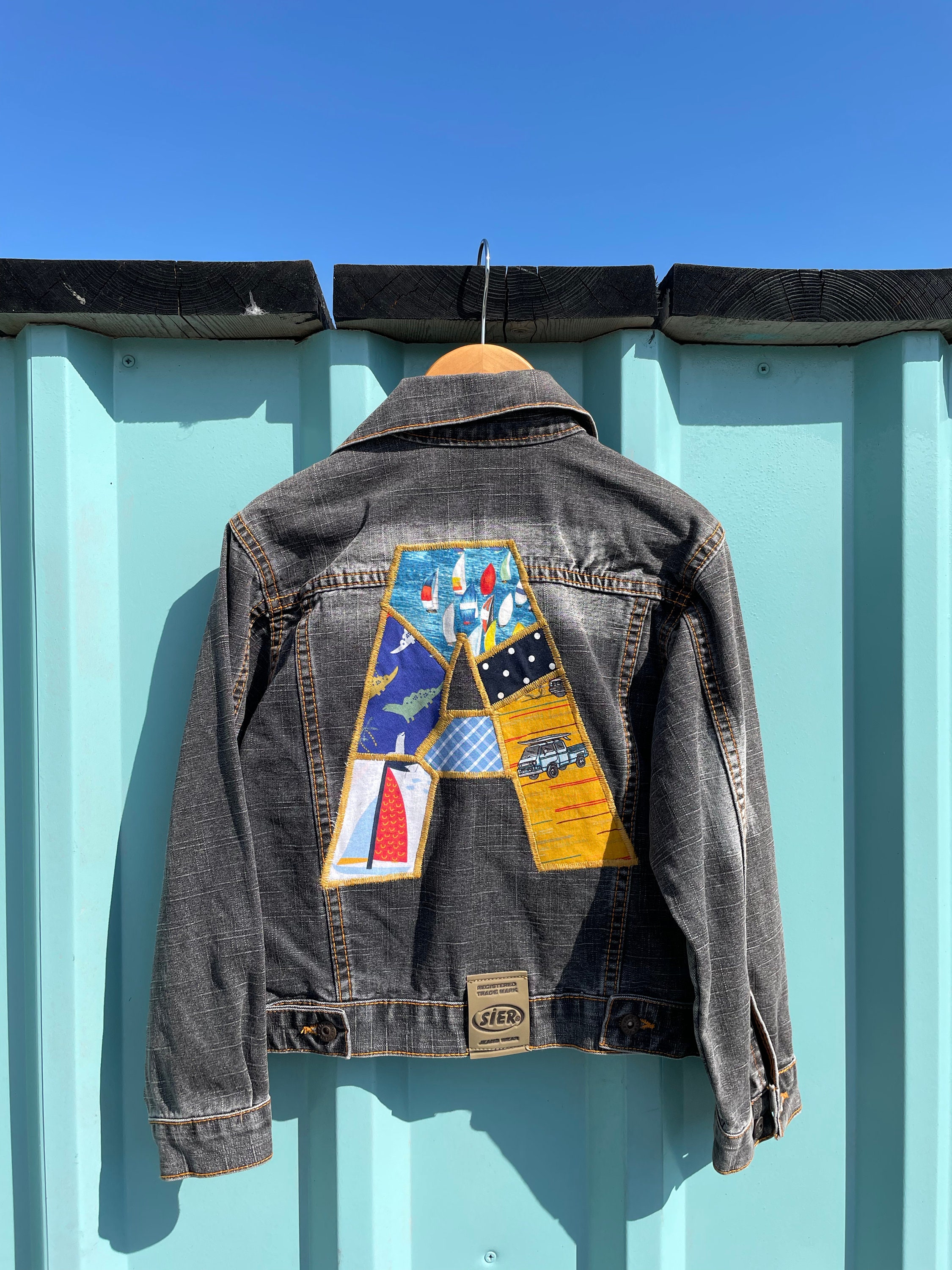 Personalised Letter Pre Loved Denim Jacket Bespoke Embroidered Jacket ...