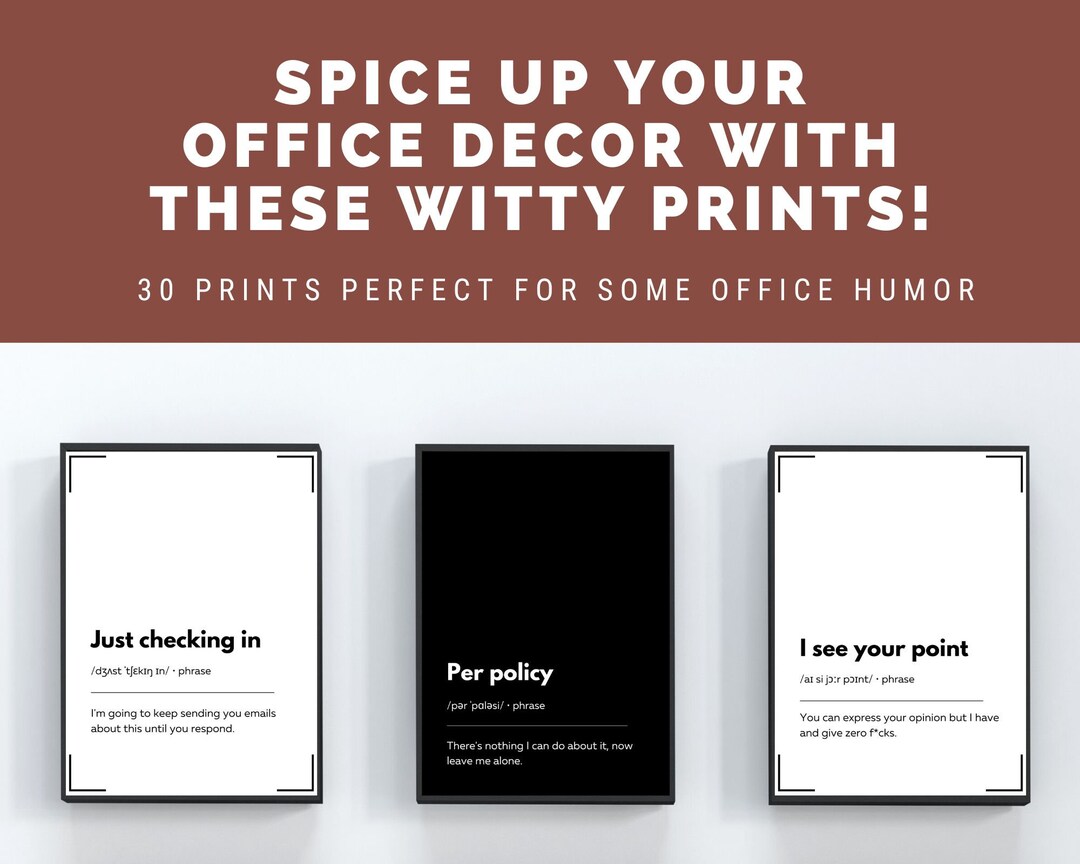 Office Wall Art Set of 30 Printable Home Office Decor Bundle - Etsy