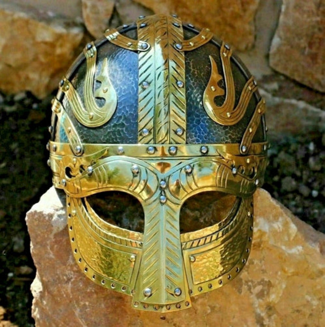 Medieval Viking Vendel Helmet Battle Warrior Steel Armor Helmet Larp ...